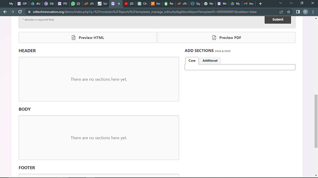 No template to add in the add section - General - Gibbon Support Forum